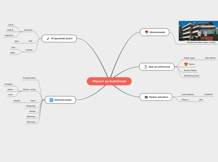 Planovi za budućnost - Mind Map